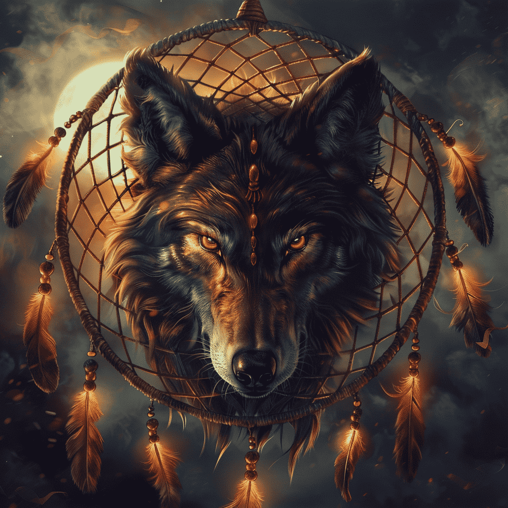 Dromenvanger - Wolf Diamond Painting | Diamond Painting – Myth Of Asia